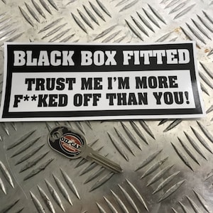 Black Box Car Sticker or Black Box Sticker Car Decals and Funny ...