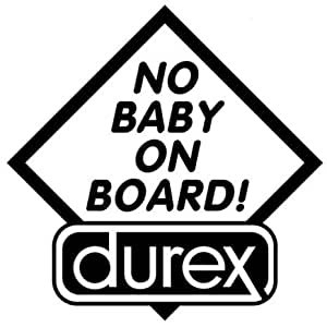 No Baby on Board - Funny Car Bumper Sticker Window Decal - Etsy