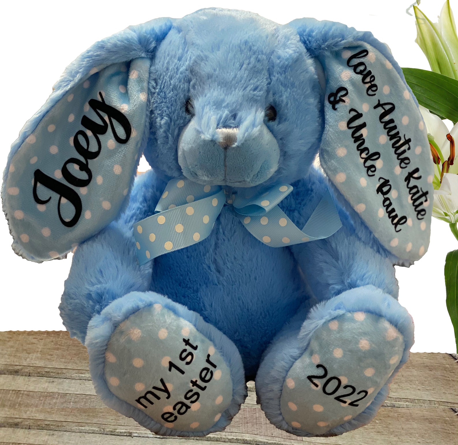 My First Bunny Personalised Easter Christening Birthday Bunny - Etsy UK