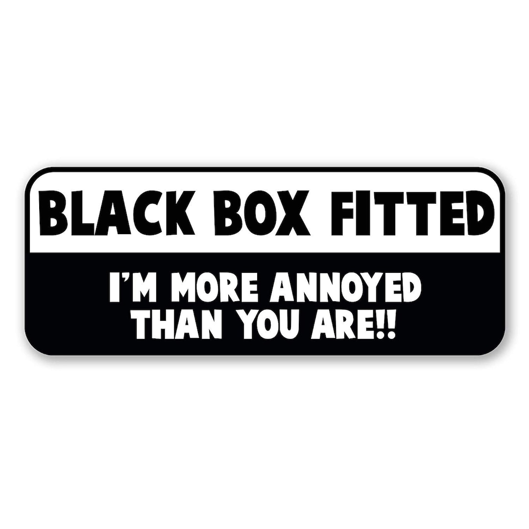 Black Box Car Sticker or Black Box Sticker Car Decals and Funny ...