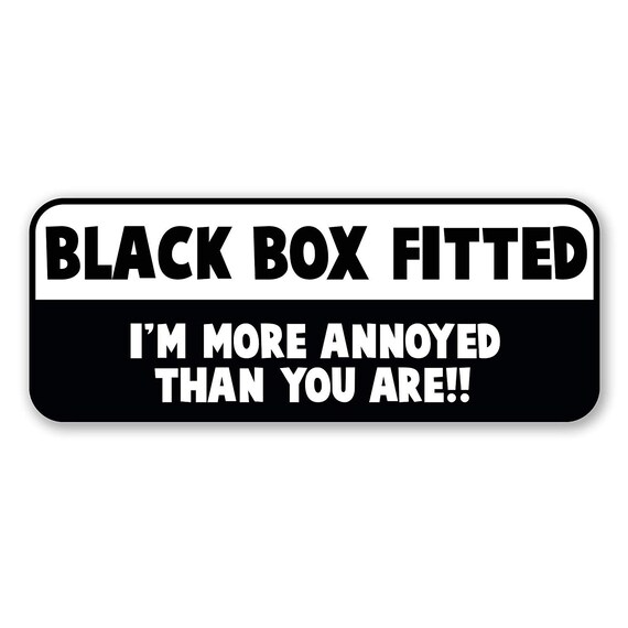 Black Box Car Sticker or Black Box Sticker Car Decals and - Etsy UK
