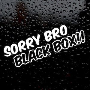 Black Box Car Sticker or Black Box Sticker Car Decals and Funny ...