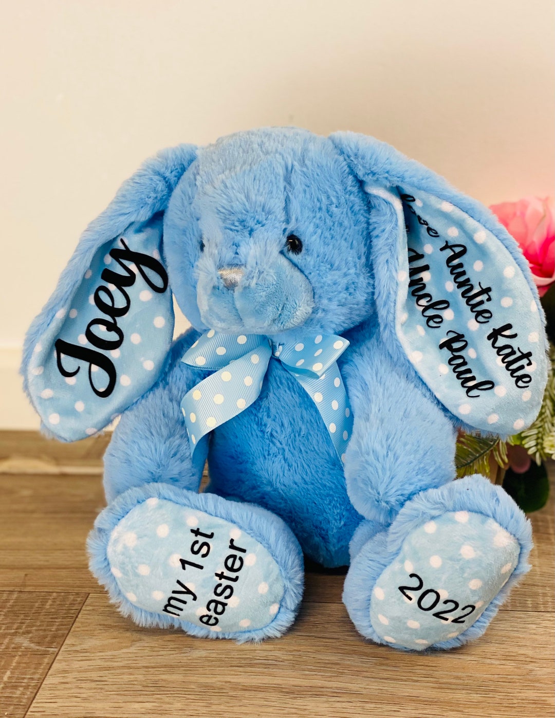 My First Bunny Personalised Easter Christening Birthday Bunny - Etsy UK