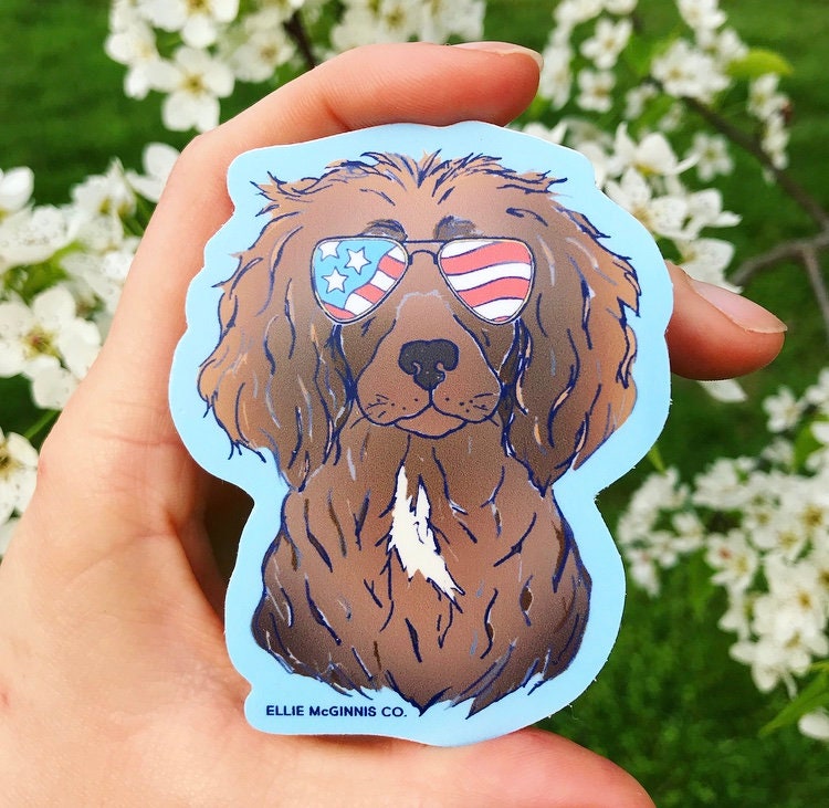 Red, White & Boykin Vinyl Sticker - Ellie Mcginnis Co. - Etsy