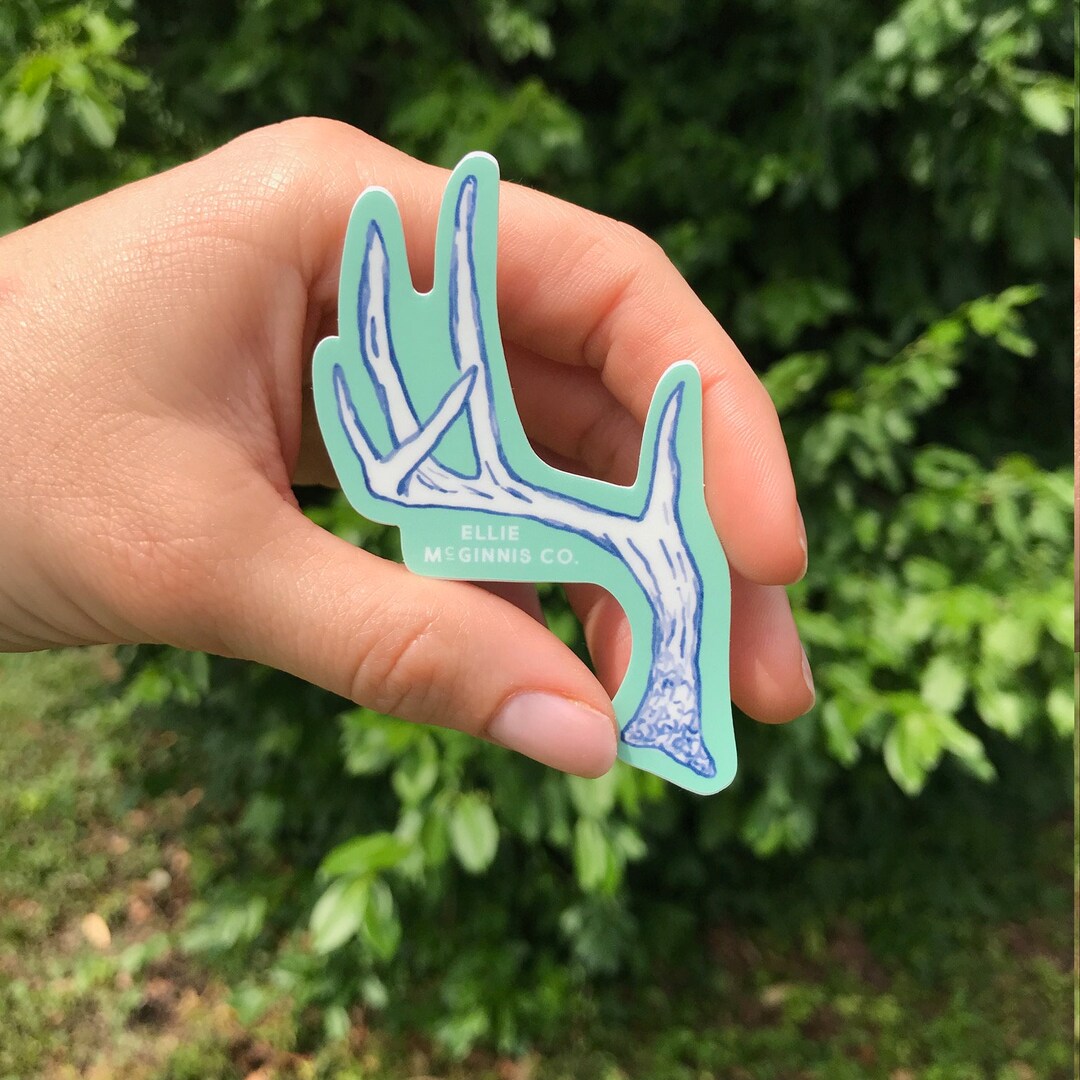 Shed Hunting Deer Antler Vinyl Sticker - Ellie Mcginnis Co. - Etsy