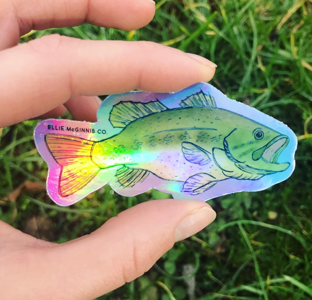 Holographic Vinyl Bass Sticker - Ellie Mcginnis Co. - Etsy