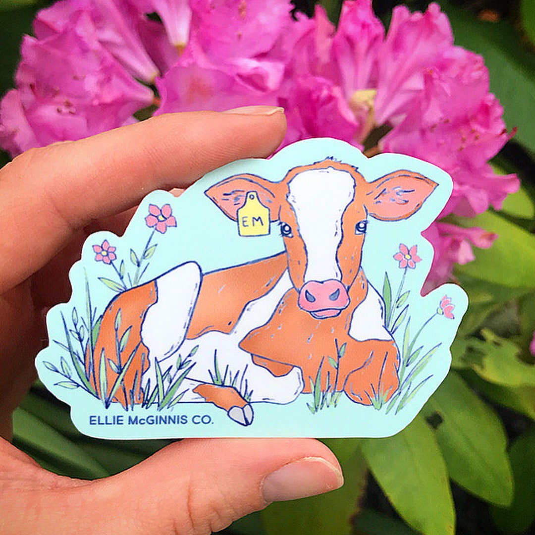 Calf Vinyl Sticker - Ellie Mcginnis Co. - Etsy