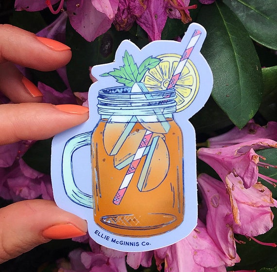 Sweet Tea Vinyl Sticker Ellie Mcginnis Co. | Etsy