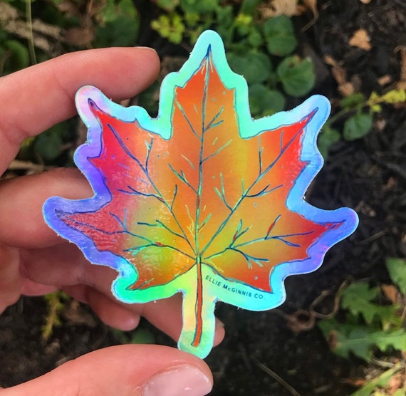 Fall Maple Leaf Vinyl Sticker Ellie Mcginnis Co. | Etsy