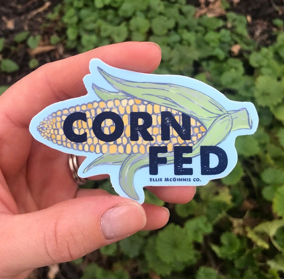 Corn Fed Vinyl Sticker - Ellie Mcginnis Co. Farm & Country Cow Sticker ...