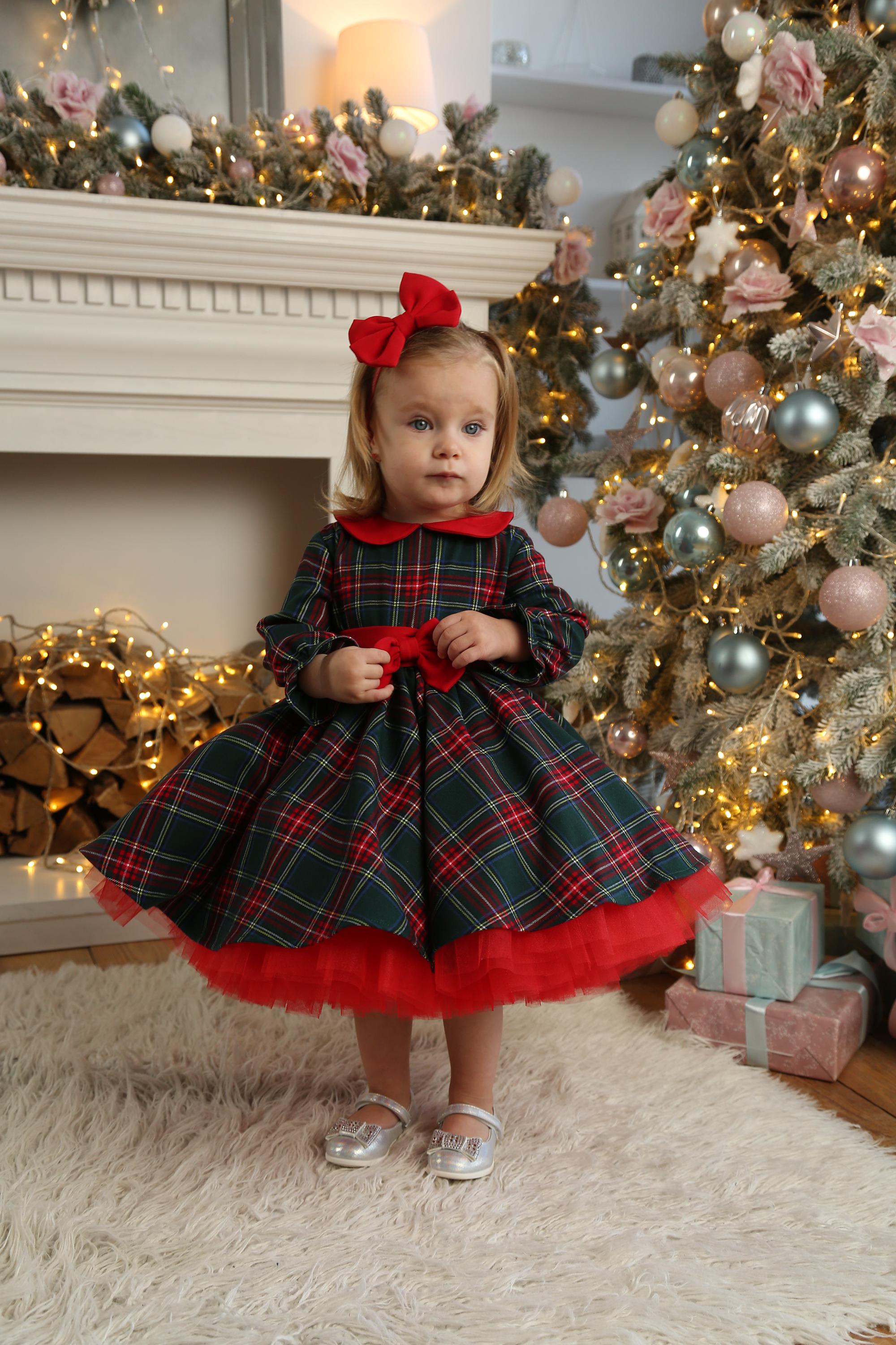 First Christmas Dress, Baby Girl Christmas Gift – Toddler Plaid Holiday ...