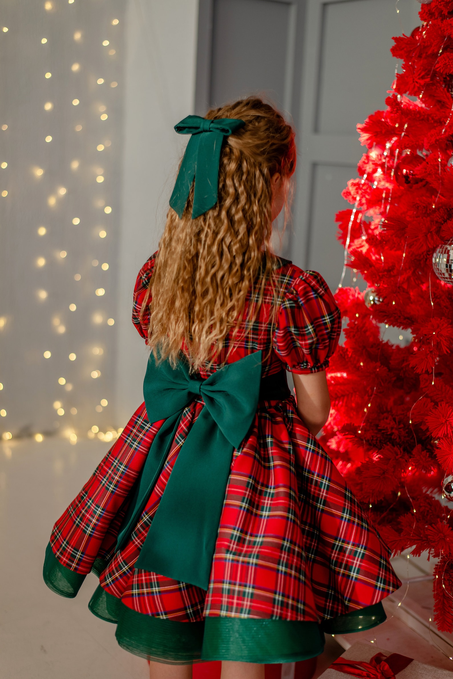 Baby Christmas Gift Tartan Christmas Girls Dress Toddler - Etsy