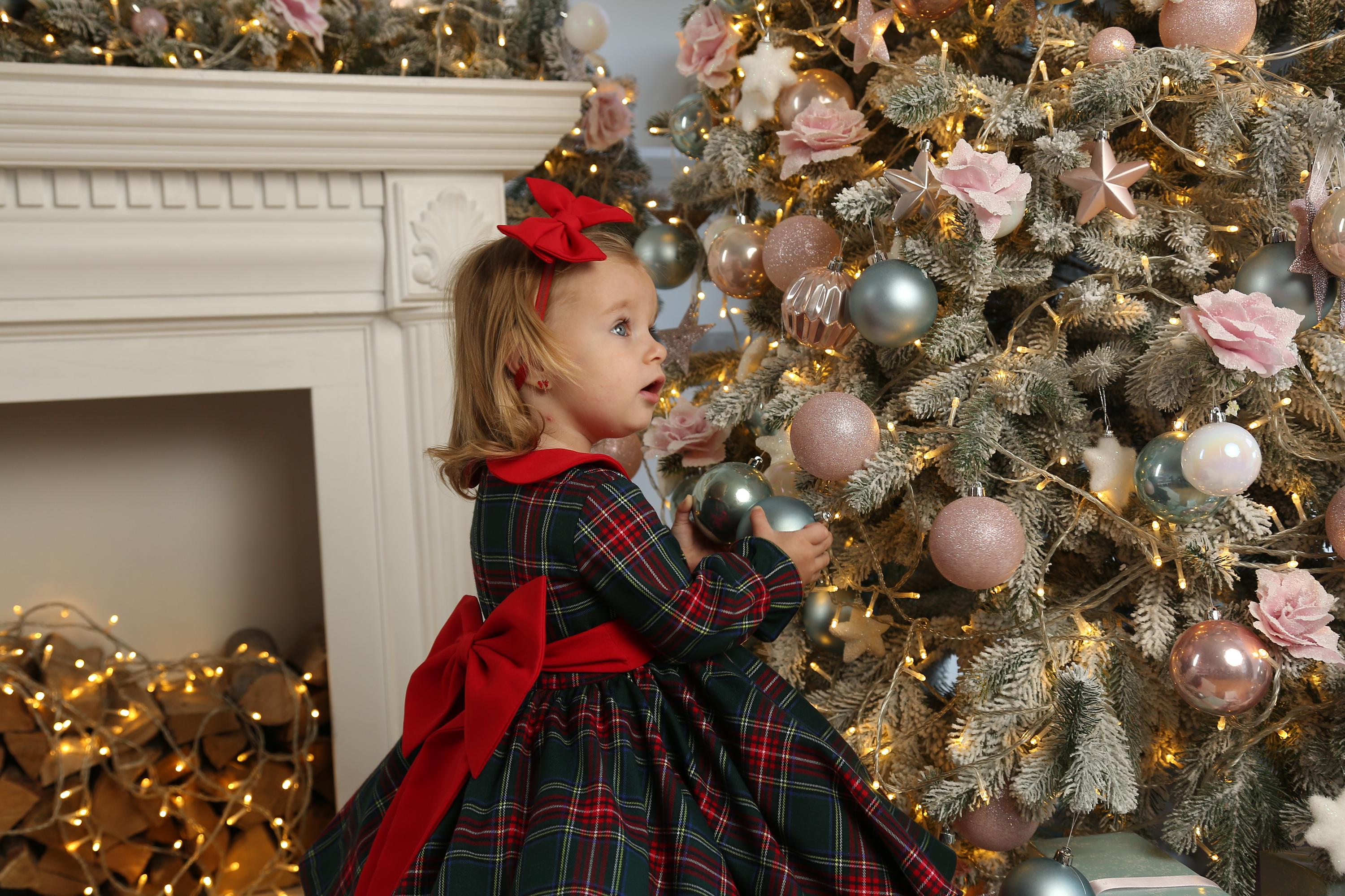 First Christmas Dress, Baby Girl Christmas Gift – Toddler Plaid Holiday ...