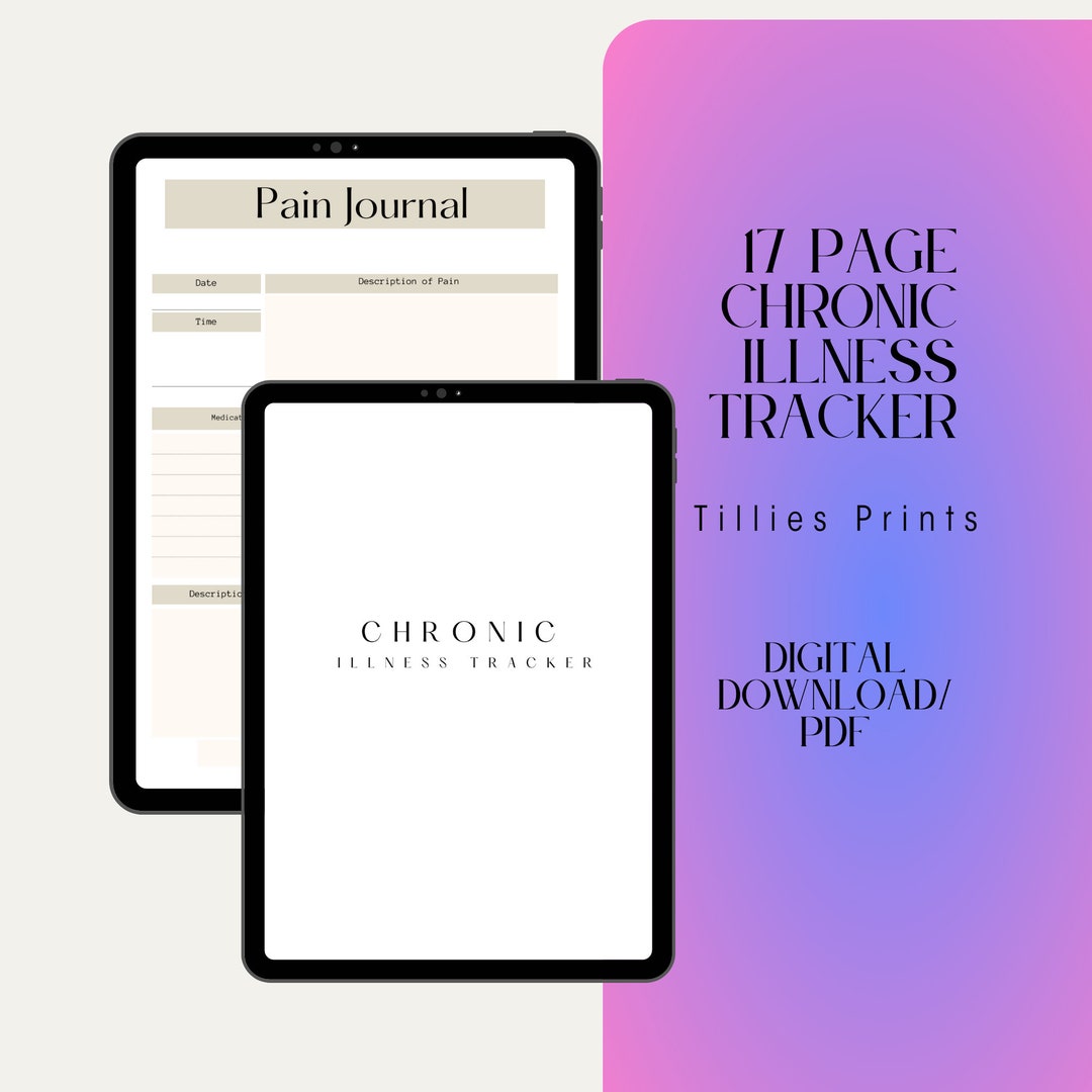 17 Page -CHRONIC ILLNESS TRACKER /digital Download/pdf/lupus ...