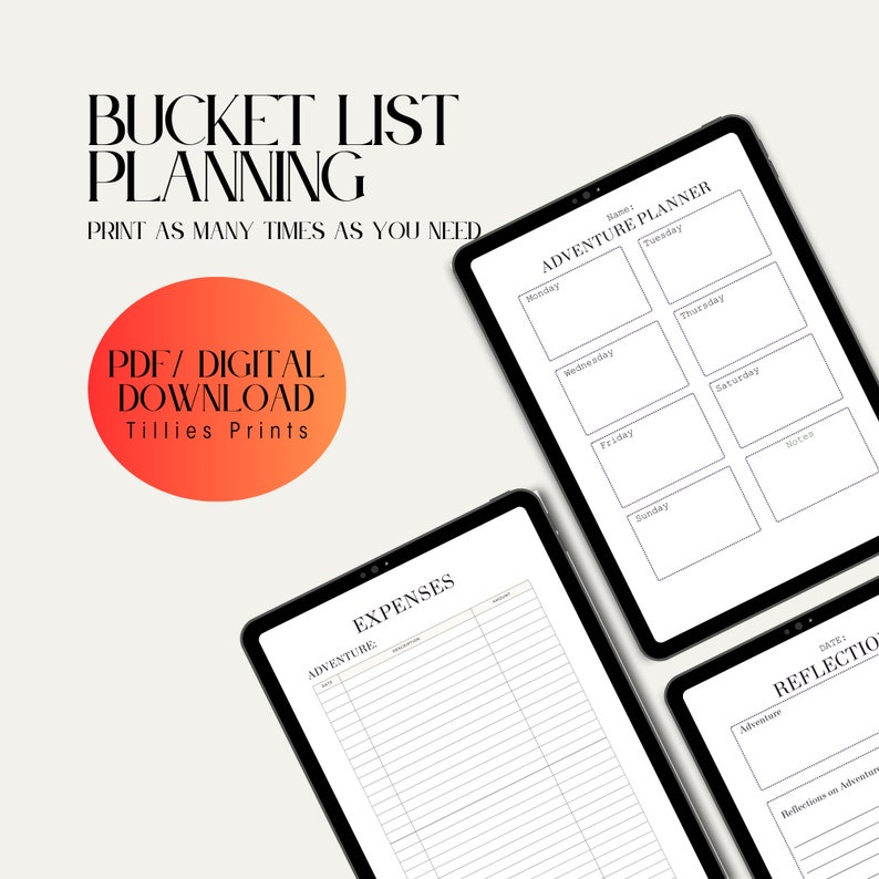 150 Bucket List Ideas/ Planner/tracker/ Digital Download/ Printable/pdf ...