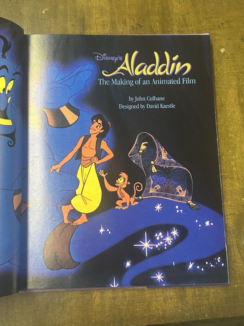 Disney’s Aladdin: the Making of an Animated Film HC 1992 John Culhane ...