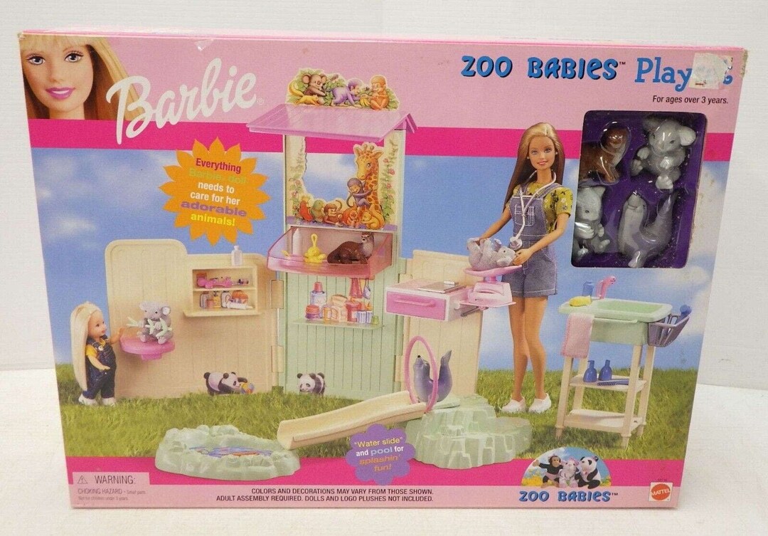 Barbie Zoo Babies Folding Playset 2000 New in Box - Etsy