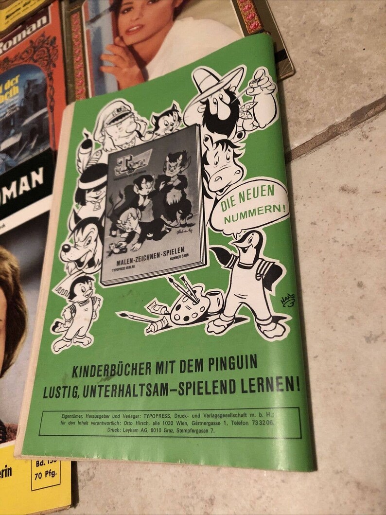 5 Lot Vintage Mid-century German Deutsch Assorted Novel Pulp Magazines ...