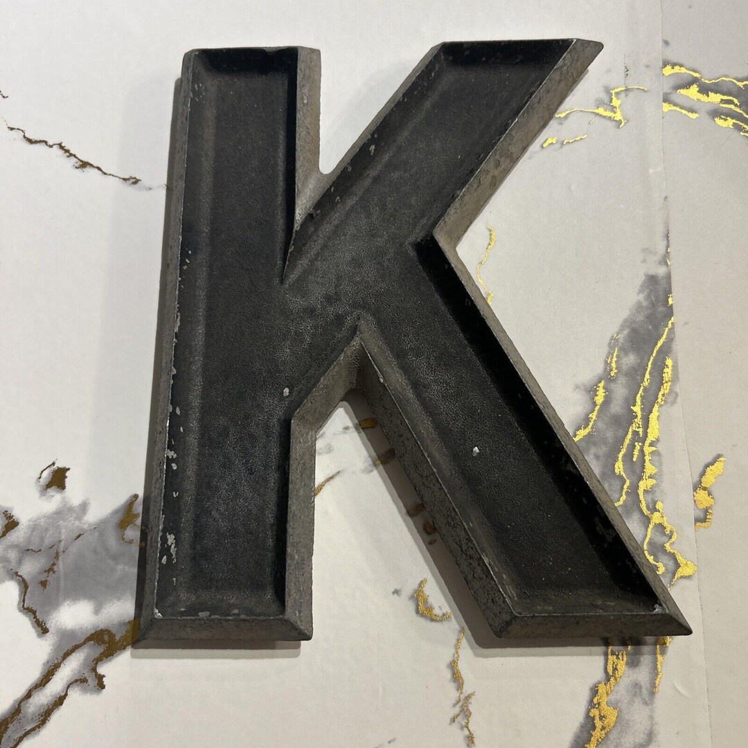 VINTAGE Letter K Authentic 1940s Movie Marquis Adler Silhouette Metal ...