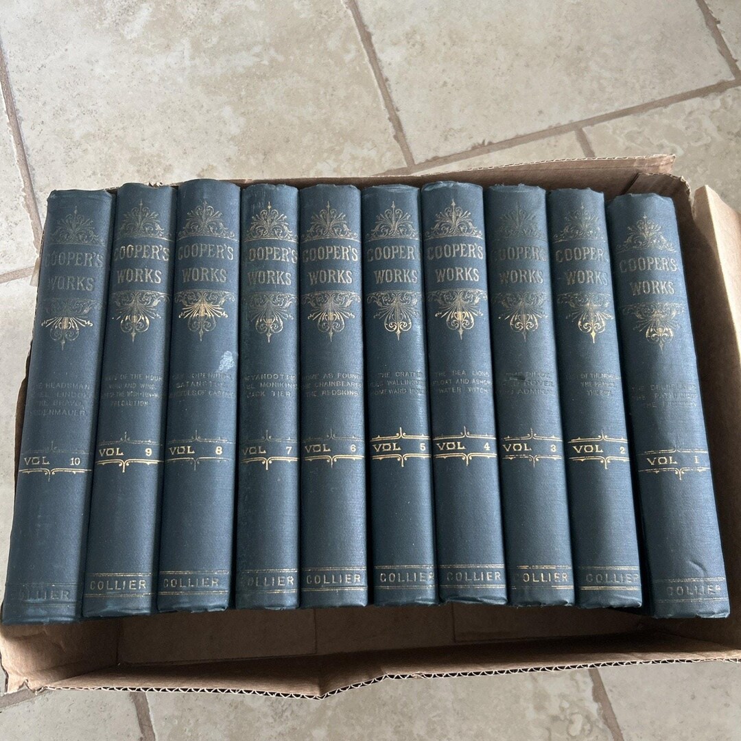 J. Fenimore Cooper Cooper’s Works Vol 1-10 Illustrated P.F. Collier ...