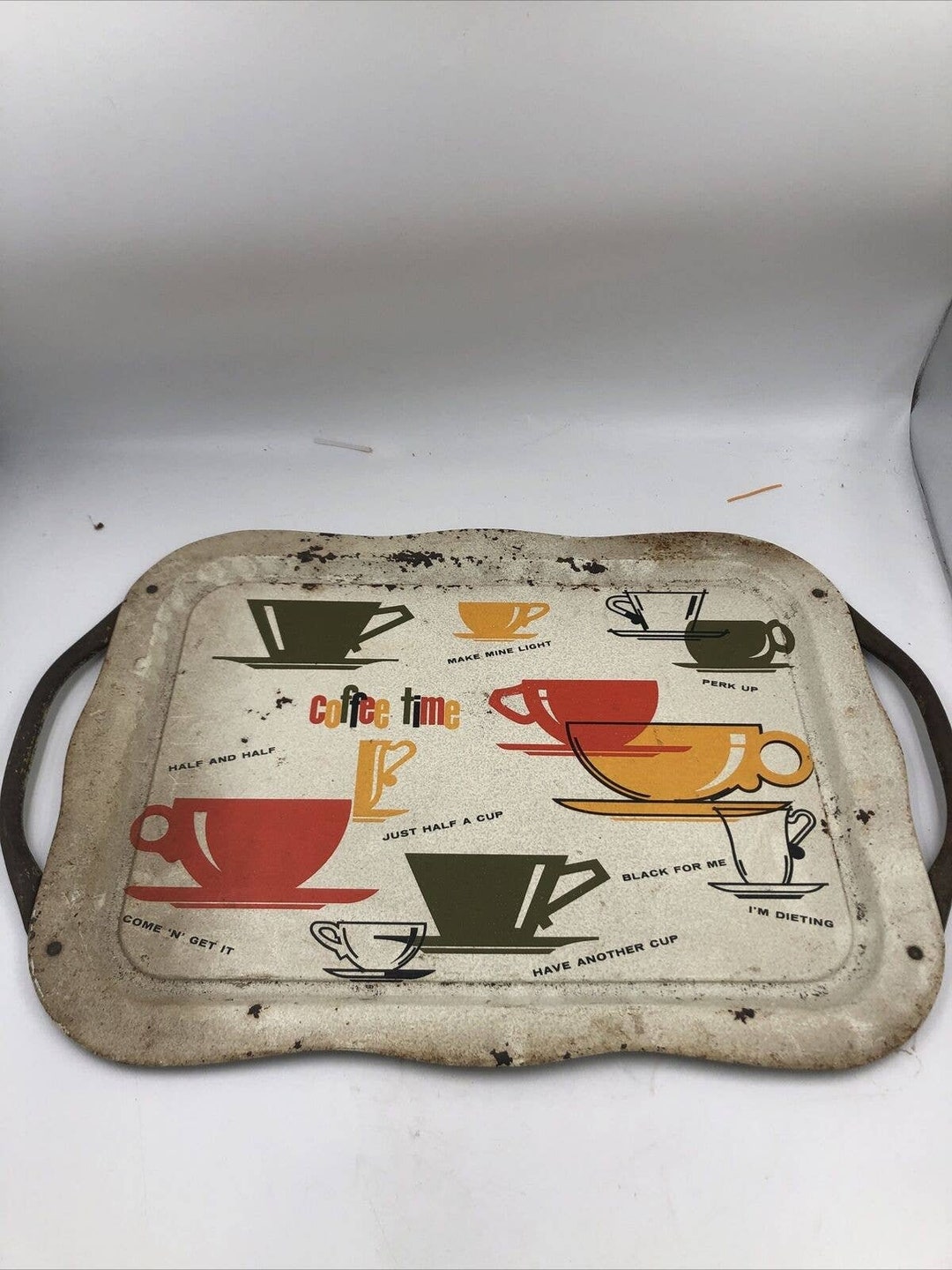 Vtg Marsh Allen Retro 60s Metal TV Lap Bed Tray Coffee Time - Etsy