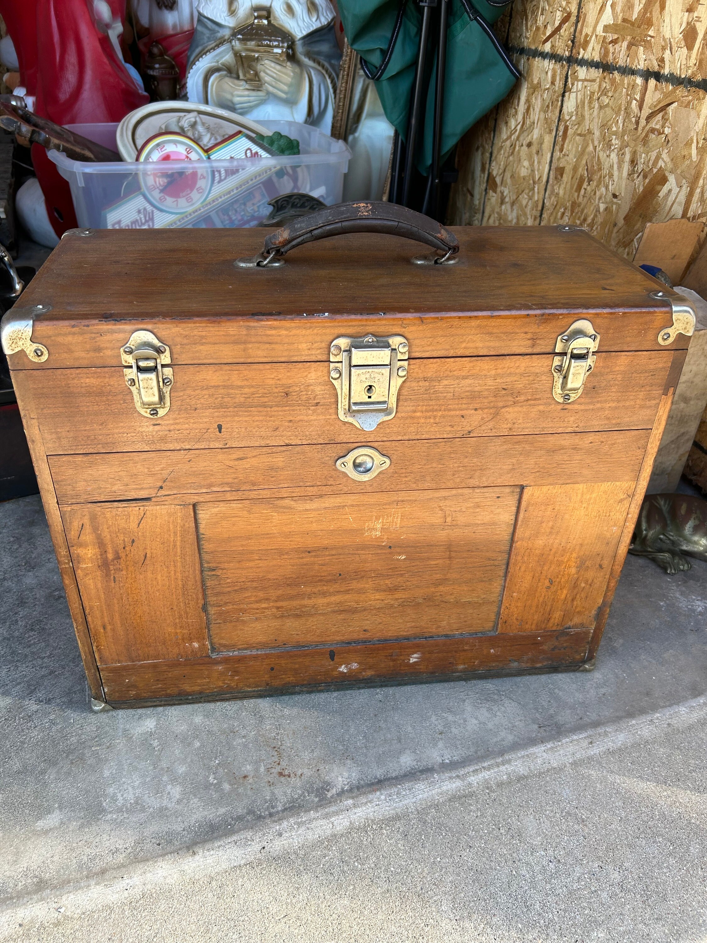 Vintage Gerstner Machinist Chest Model 042, OAK With Key 486c - Etsy