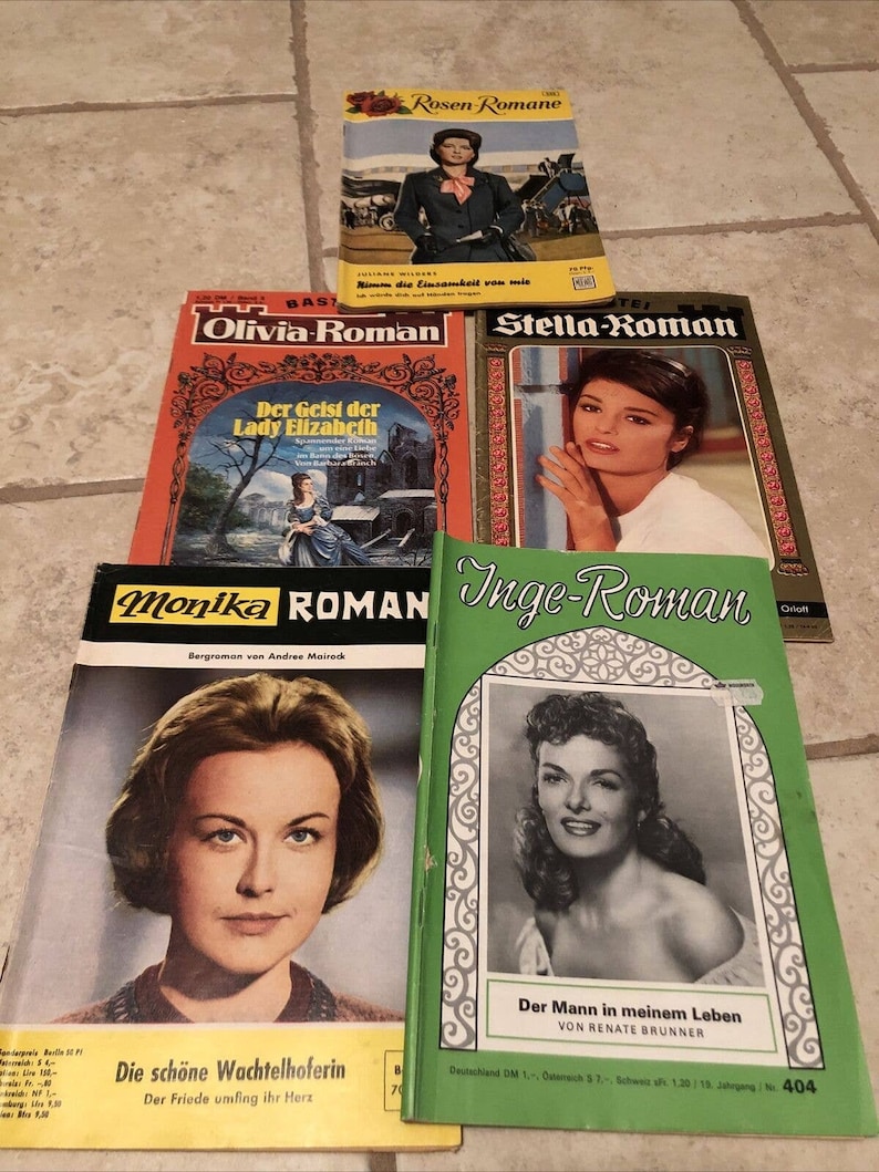 5 Lot Vintage Mid-century German Deutsch Assorted Novel Pulp Magazines ...