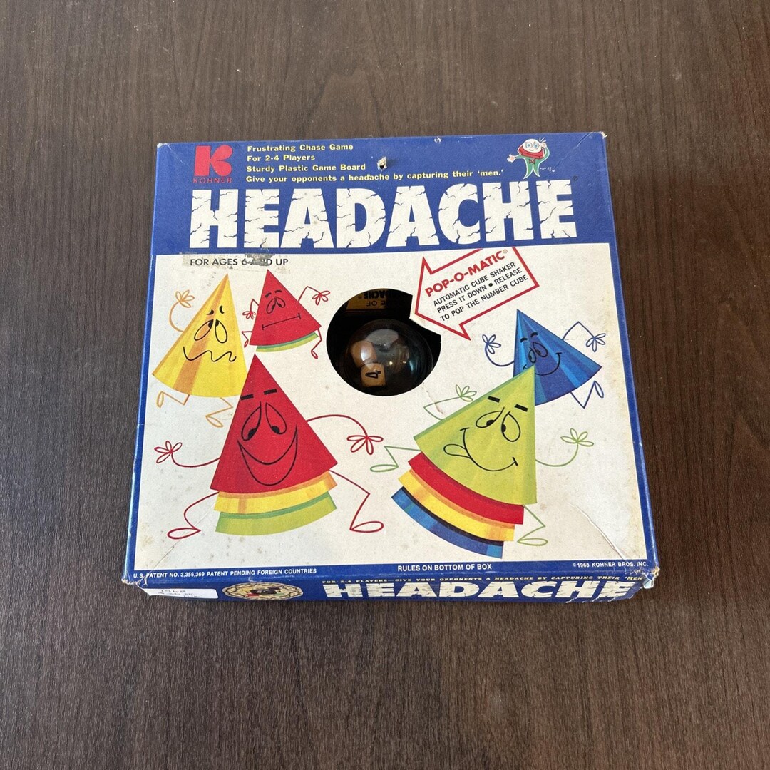 1968 Headache Game by Kohner Complete Pop O Matic Original Trouble - Etsy