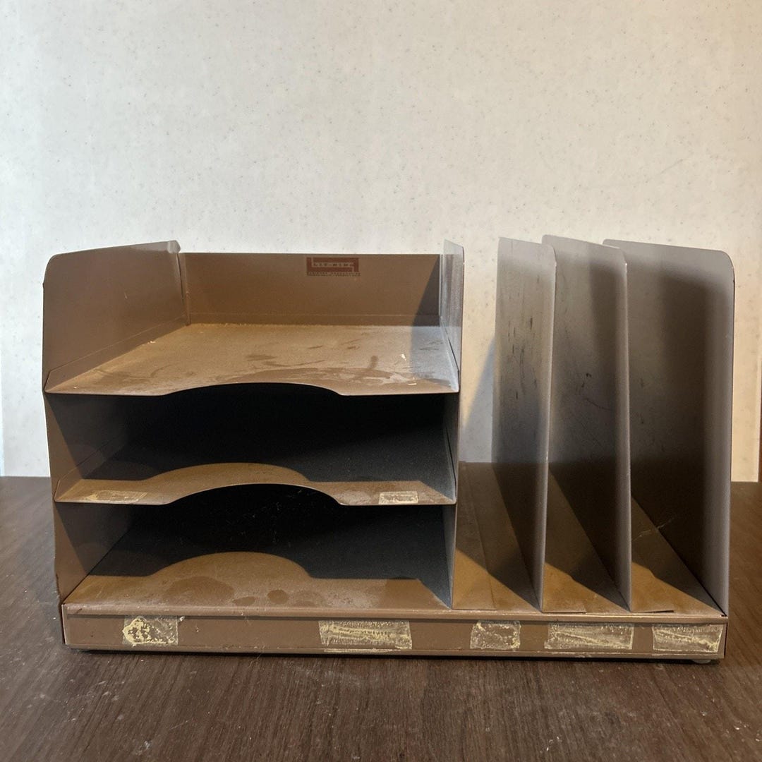 Vintage Lit-ning Desktop Mail/document Organizer - Etsy