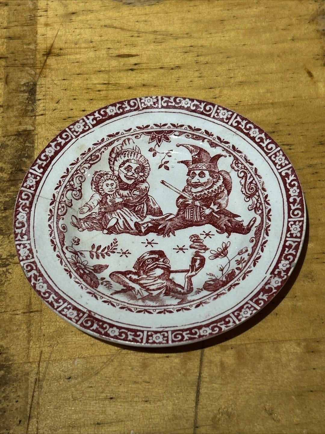 C Allerton & Son England PUNCH Red Transfer Ware 5.75 Plate - Etsy