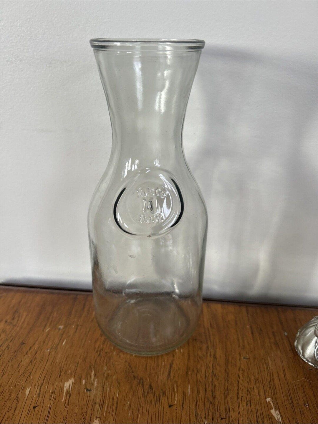 Vintage Paul Mason since 1852 Glass Milk Bottle Carafe or Vase ...
