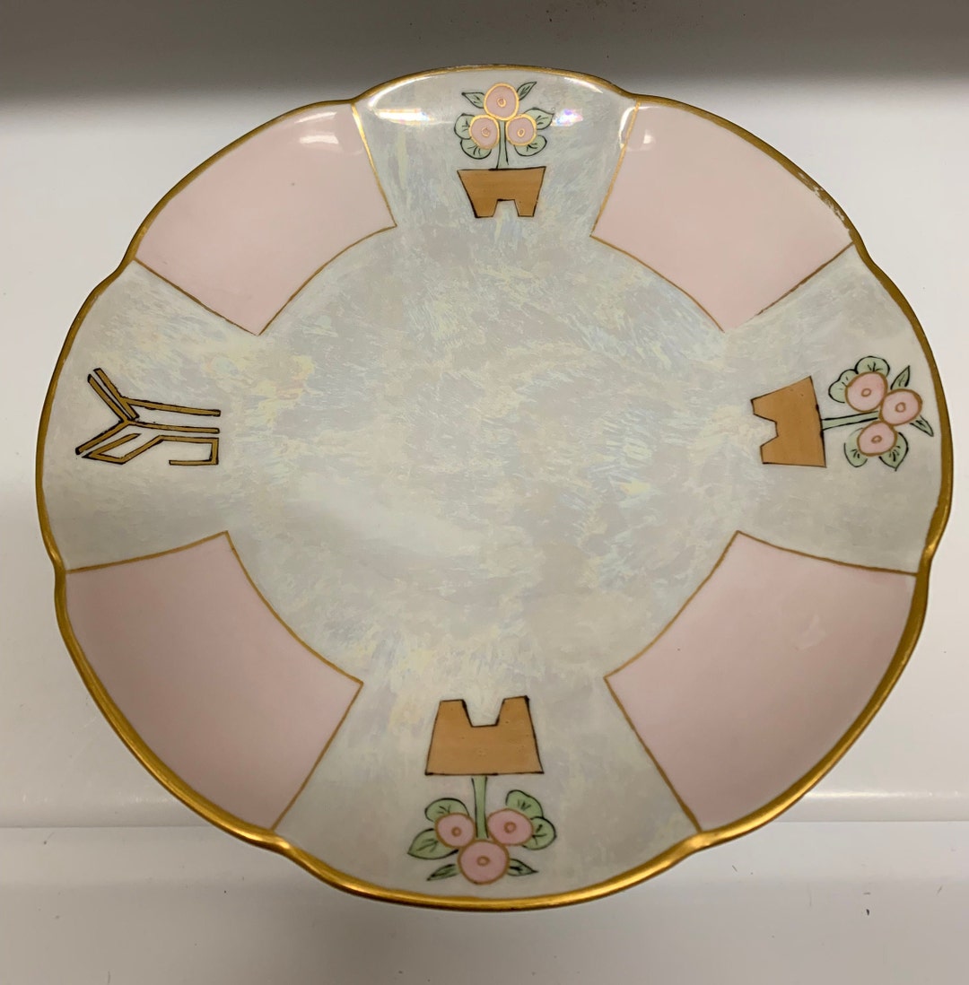 Noritake Nippon Plate Hand Painted, Pastel Pink Noritake Plate ...