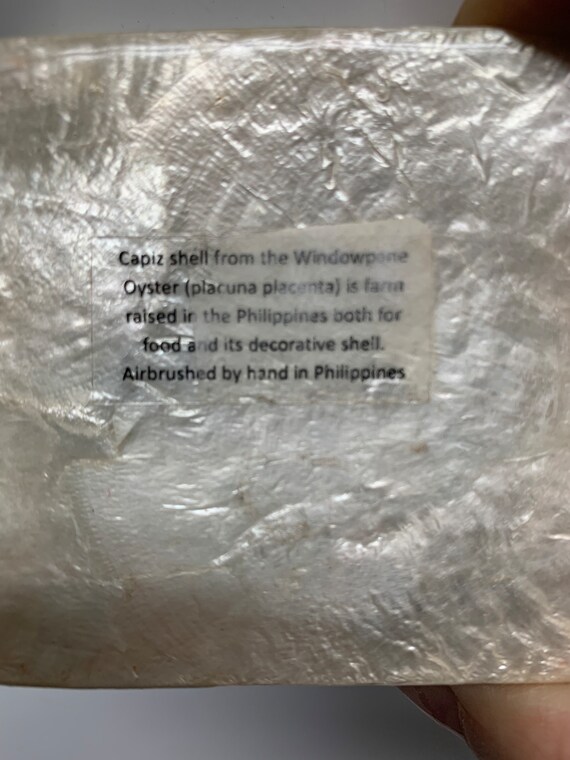 Capiz Shell Trinket Box with Palm Trees - Gem