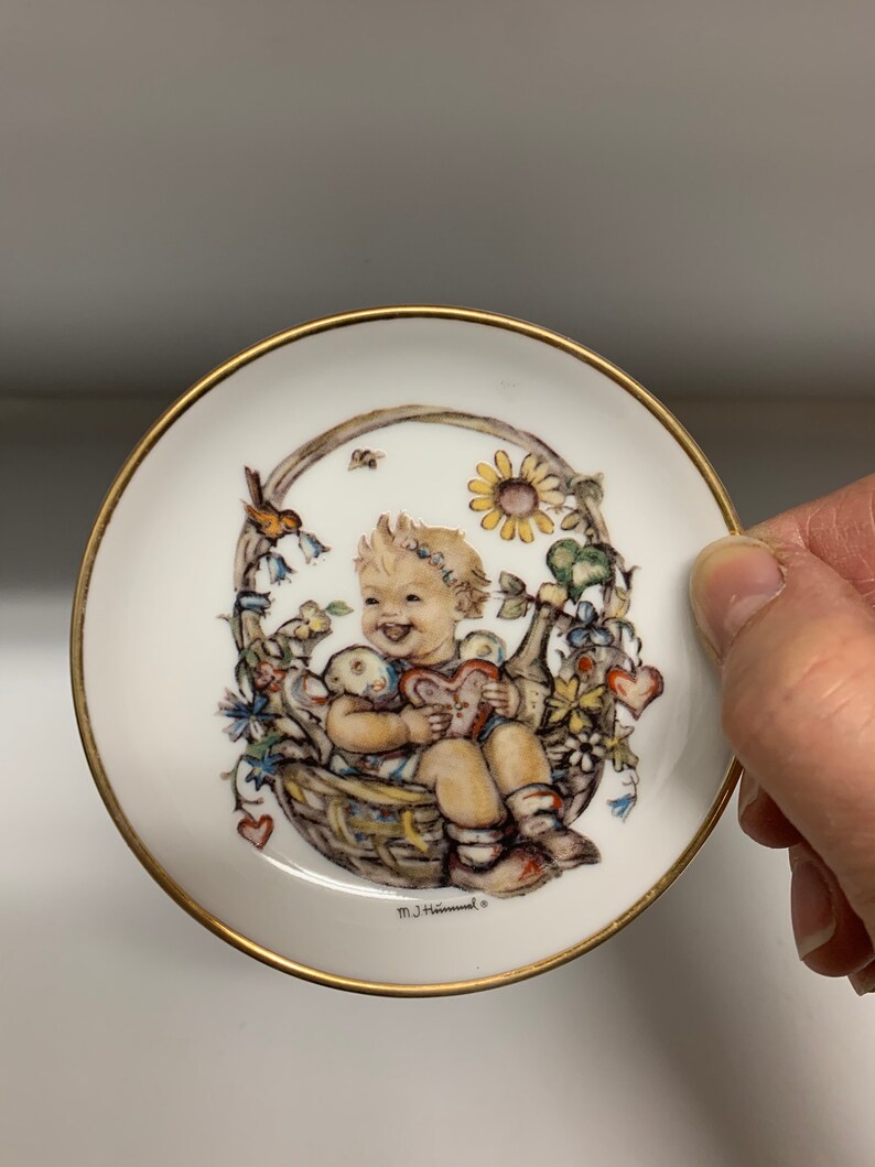 Mini Hummel Porcelain Plates set of 2 Hummel Spring Basket - Etsy