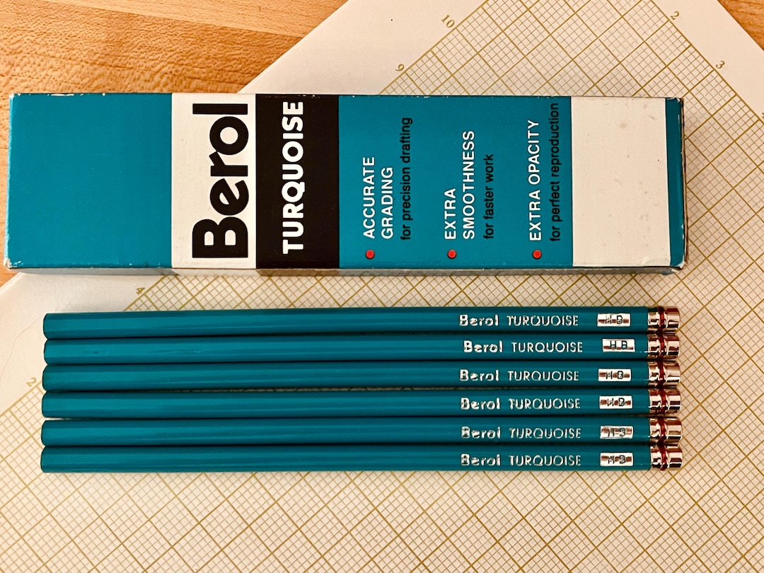 Vintage Berol Turquoise Pencils - Half Dozen - Etsy
