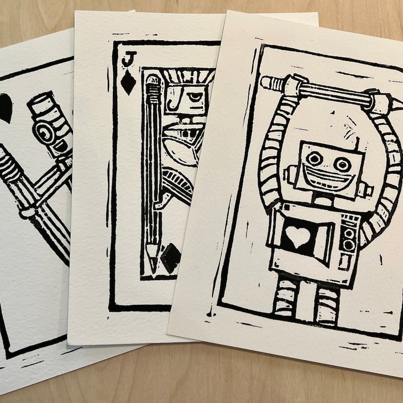 Wood Block Robot - Etsy