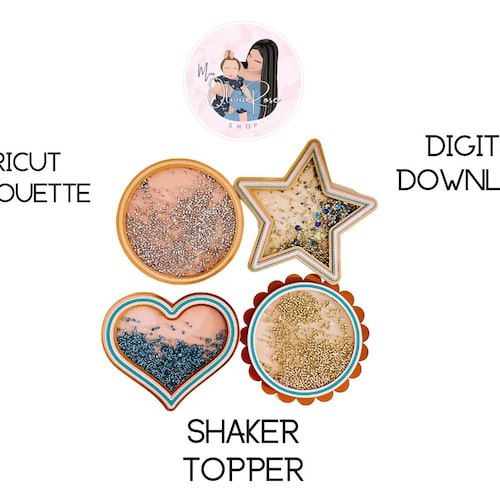 Shaker Bundle SVG Cake Topper Shape Shaker Bundle Digital - Etsy