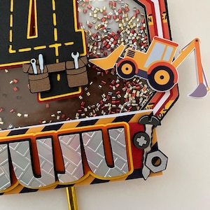 Construction Site Cake Topper, Truck and Excavator Cake Topper ...