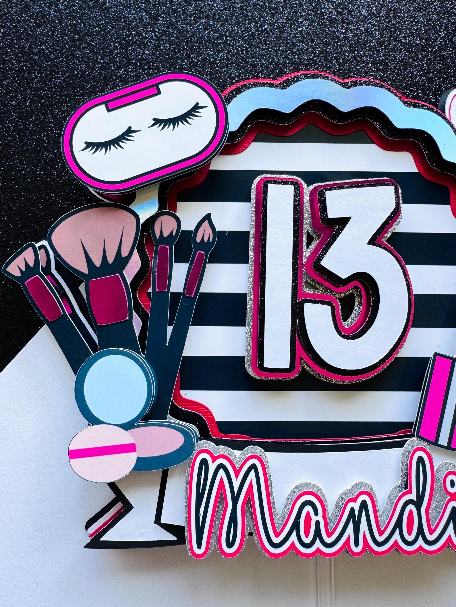 Makeup Cake Topper, Teenage Birthday Party, Fashionista and Glam ...