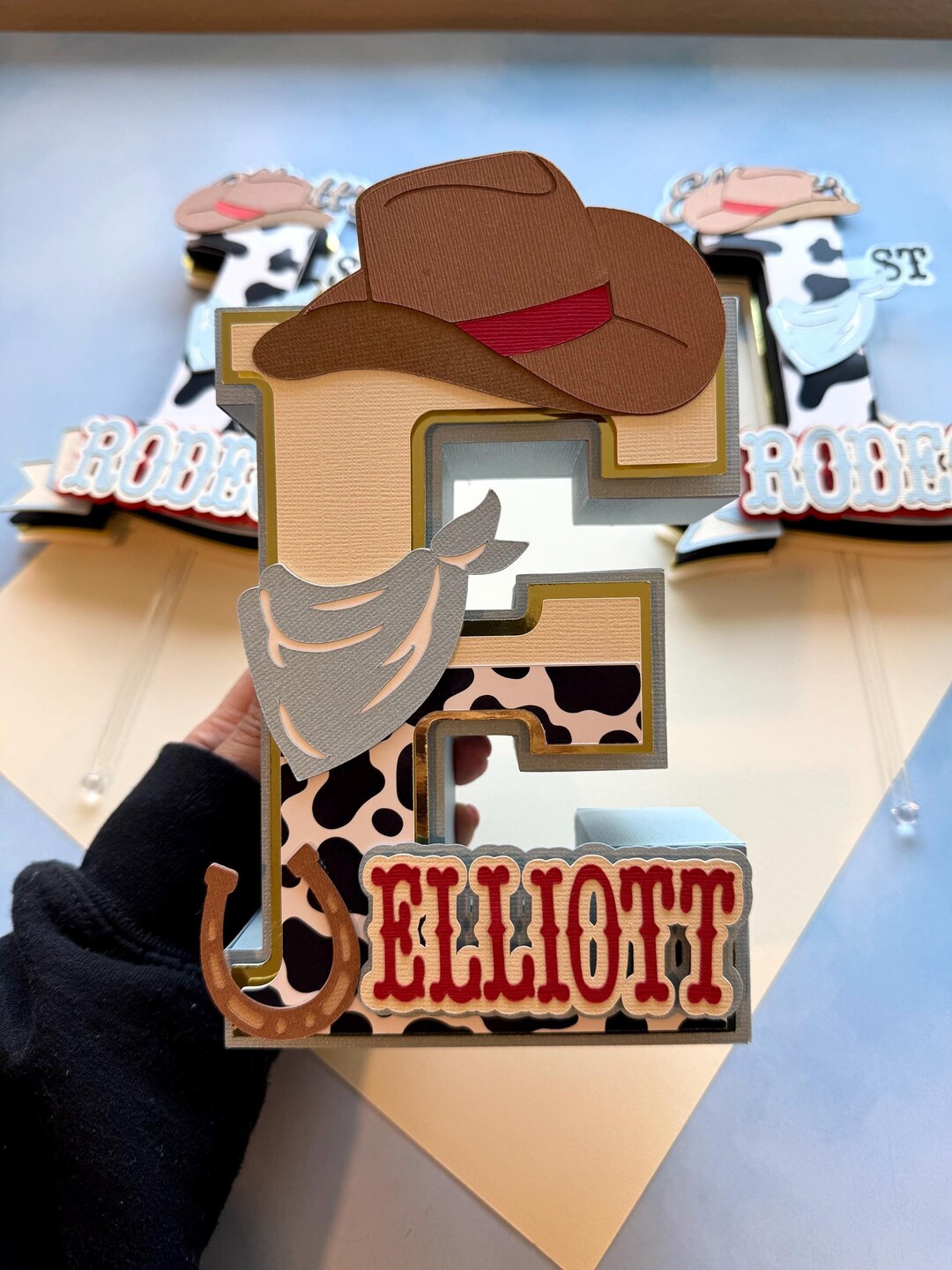 First Rodeo Birthday 3D Letter, Cowboy Party Centerpiece - Etsy