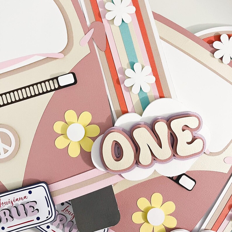 Groovy Bus Cake Topper Rainbow Groovy Centerpiece Groovy - Etsy