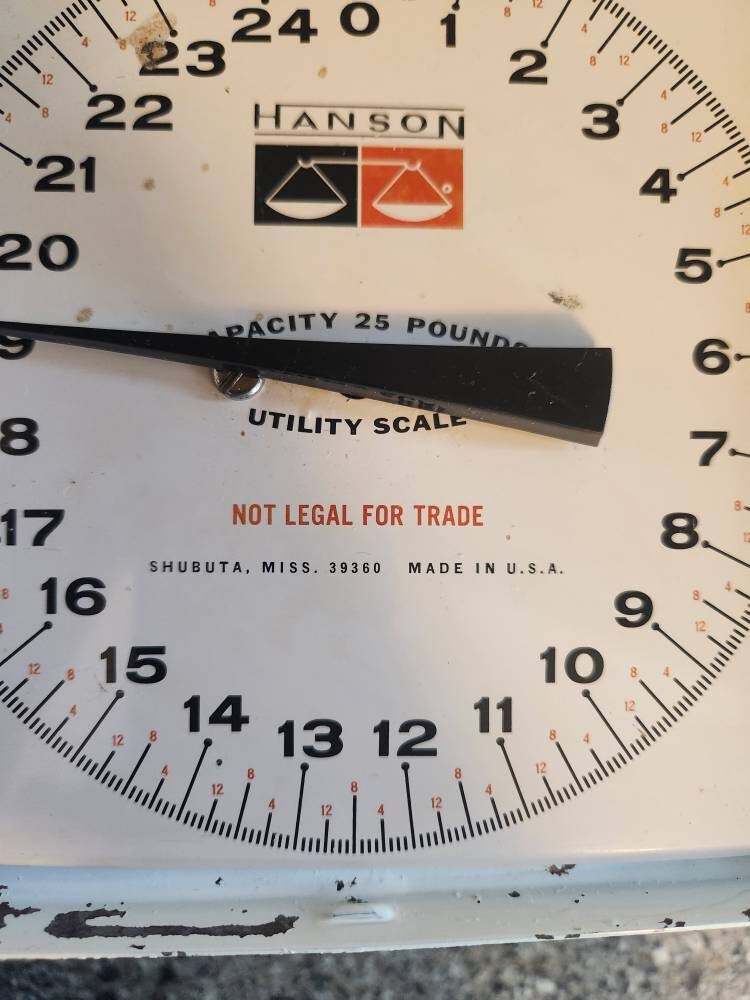 Vintage HANSON 25 Lb. Kitchen 40 Utility Scale USA Food Farmhouse Décor ...