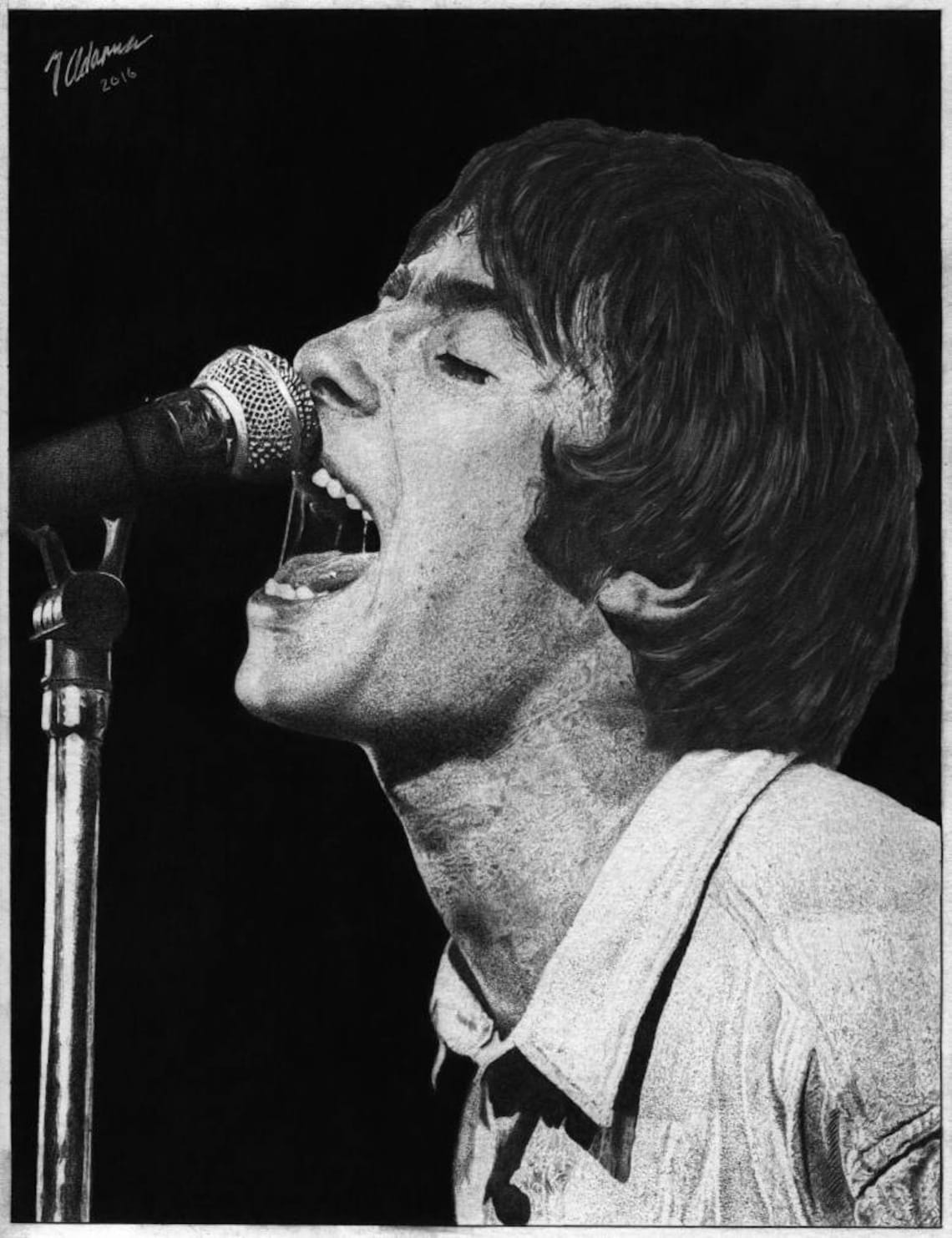 Art Print, Liam Gallagher, Pencil Drawing, Wall Art, Fan Art - Etsy