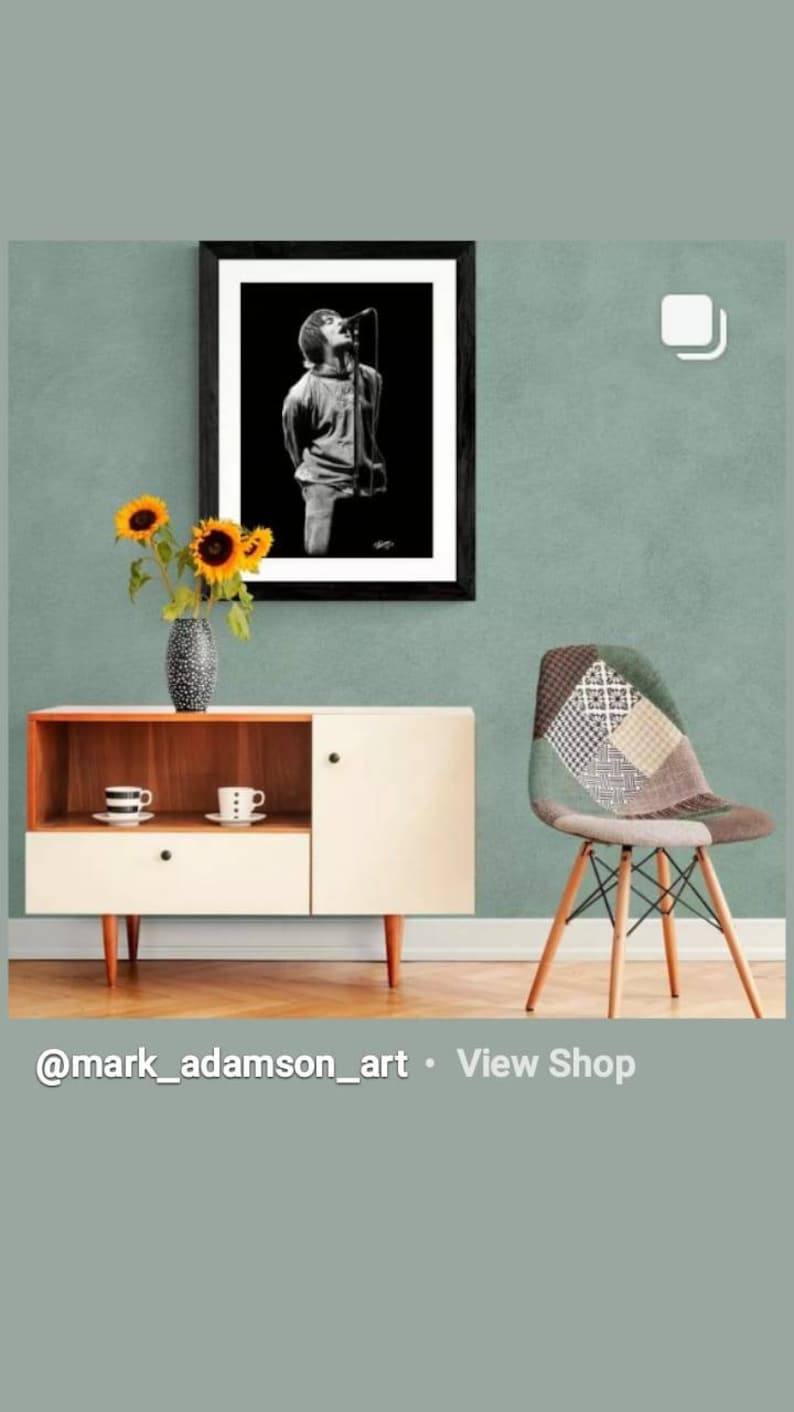 Liam Gallagher Pencil Drawing | Oasis Band | Art Print | Wall Art - Etsy