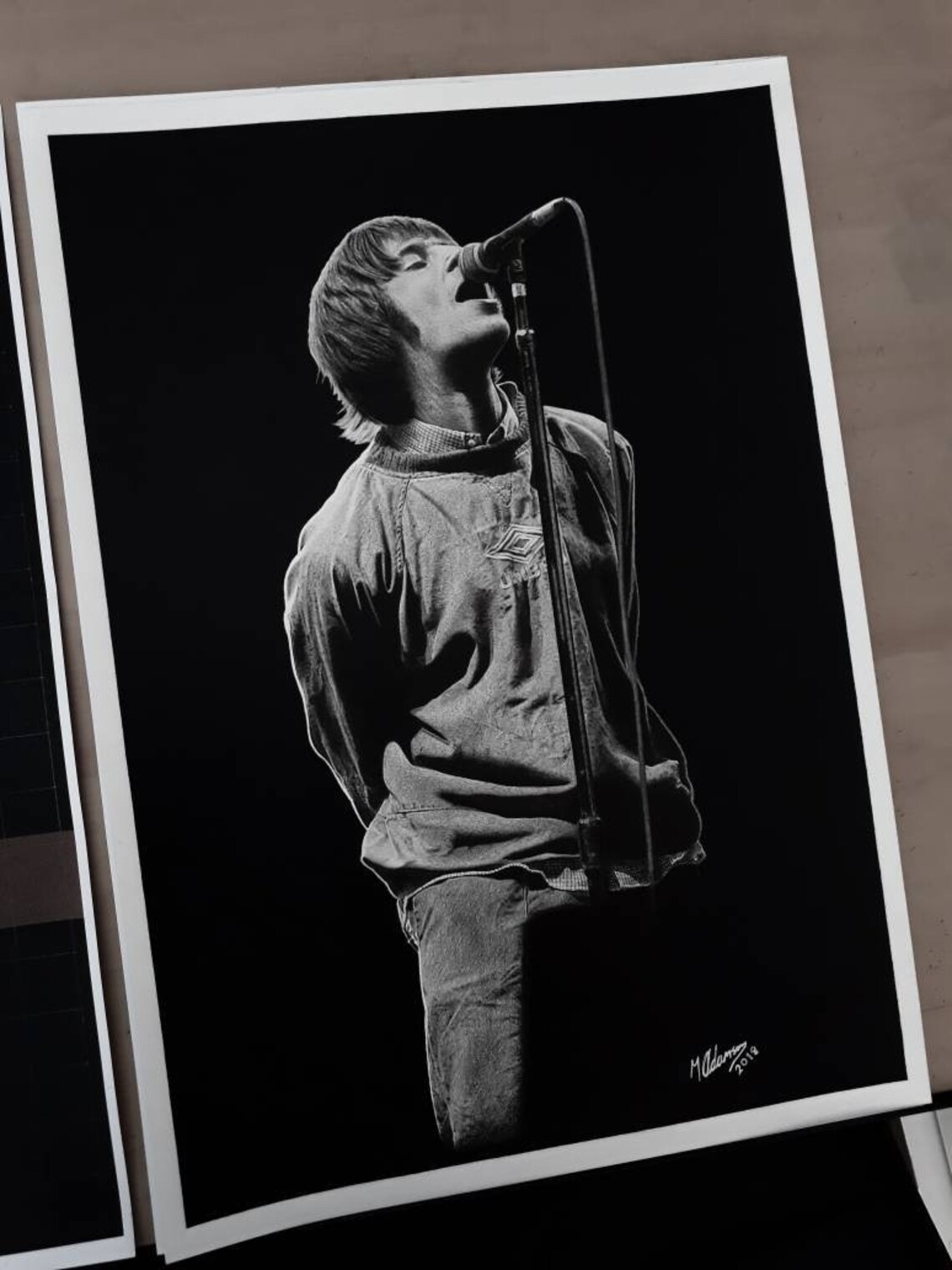 Liam Gallagher Pencil Drawing | Oasis Band | Art Print | Wall Art - Etsy