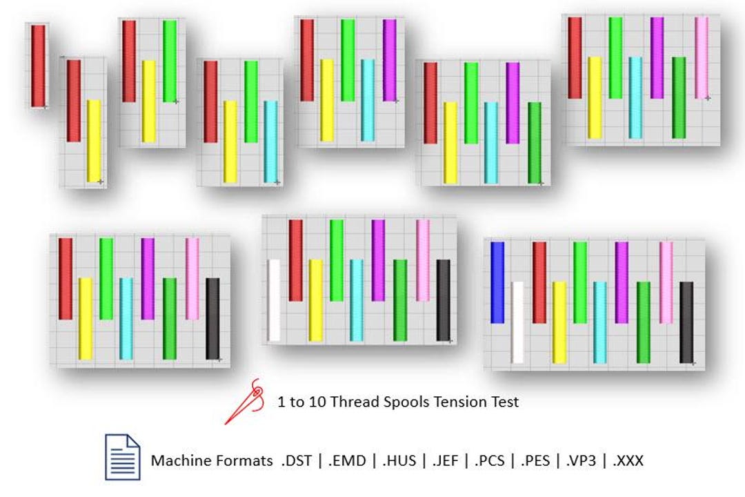 Machine Embroidery Tension Test Files - Etsy