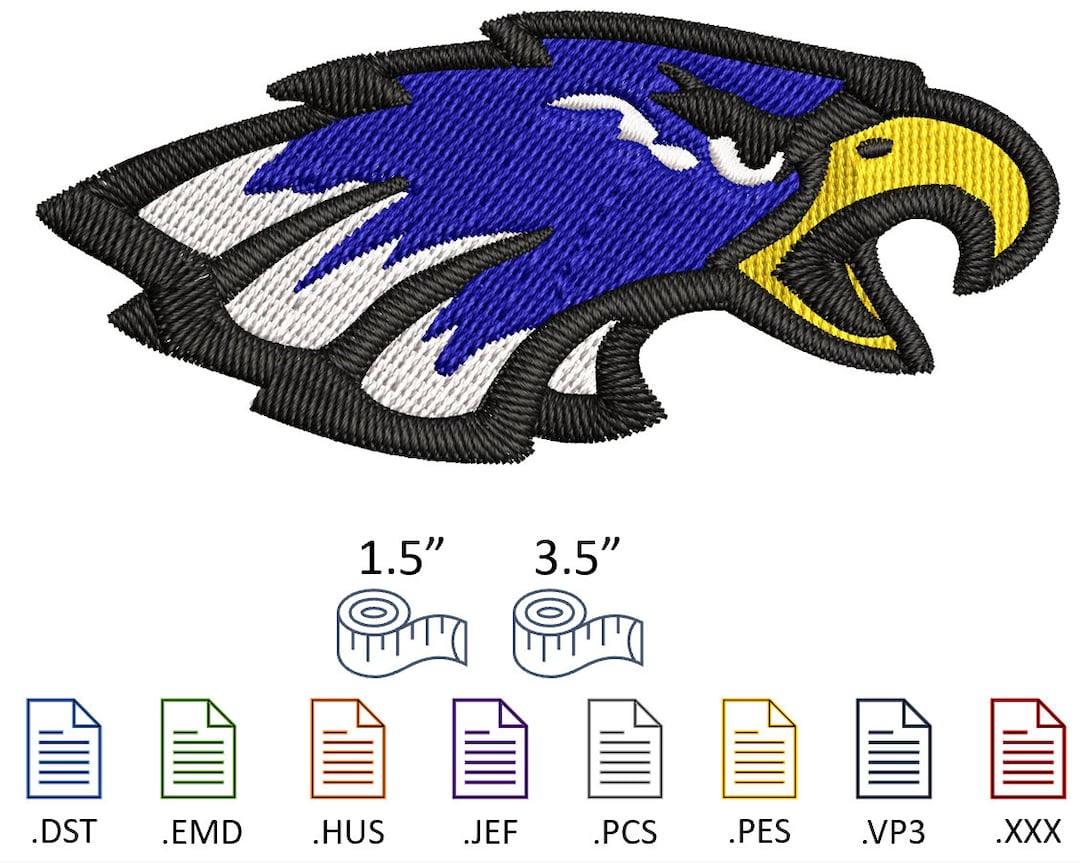 Eagle Mascot Embroidery File - Etsy
