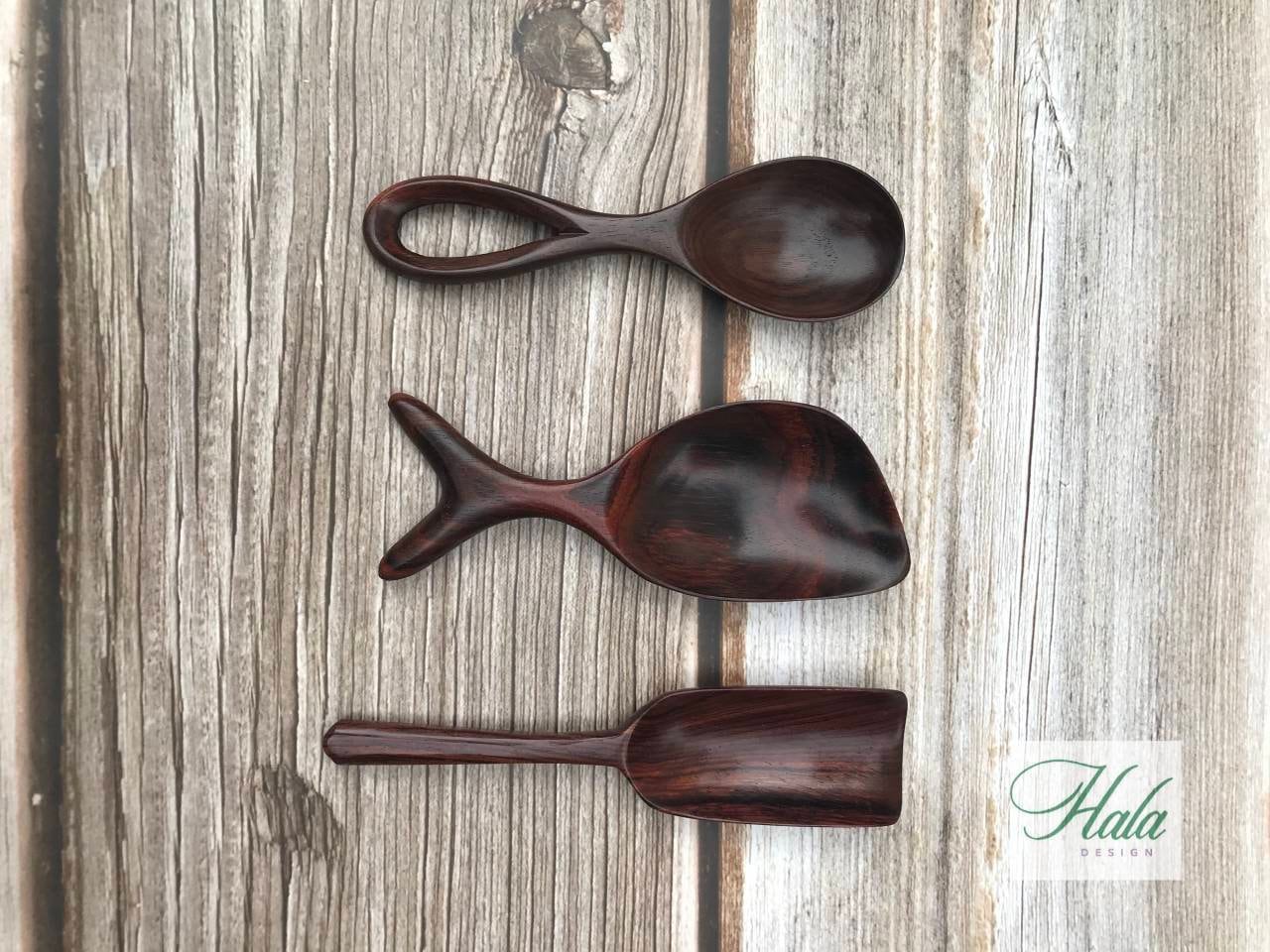 Rosewood Handmade Spoon Cute Fish Wooden Spoon Wooden Scoop - Etsy