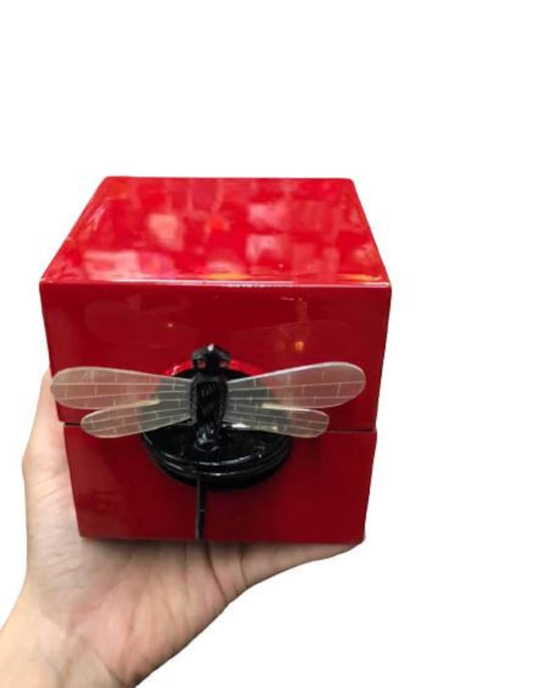 Lacquer Jewelry Box With Buffalo Horn Dragonfly Lock(8 Colors Available ...