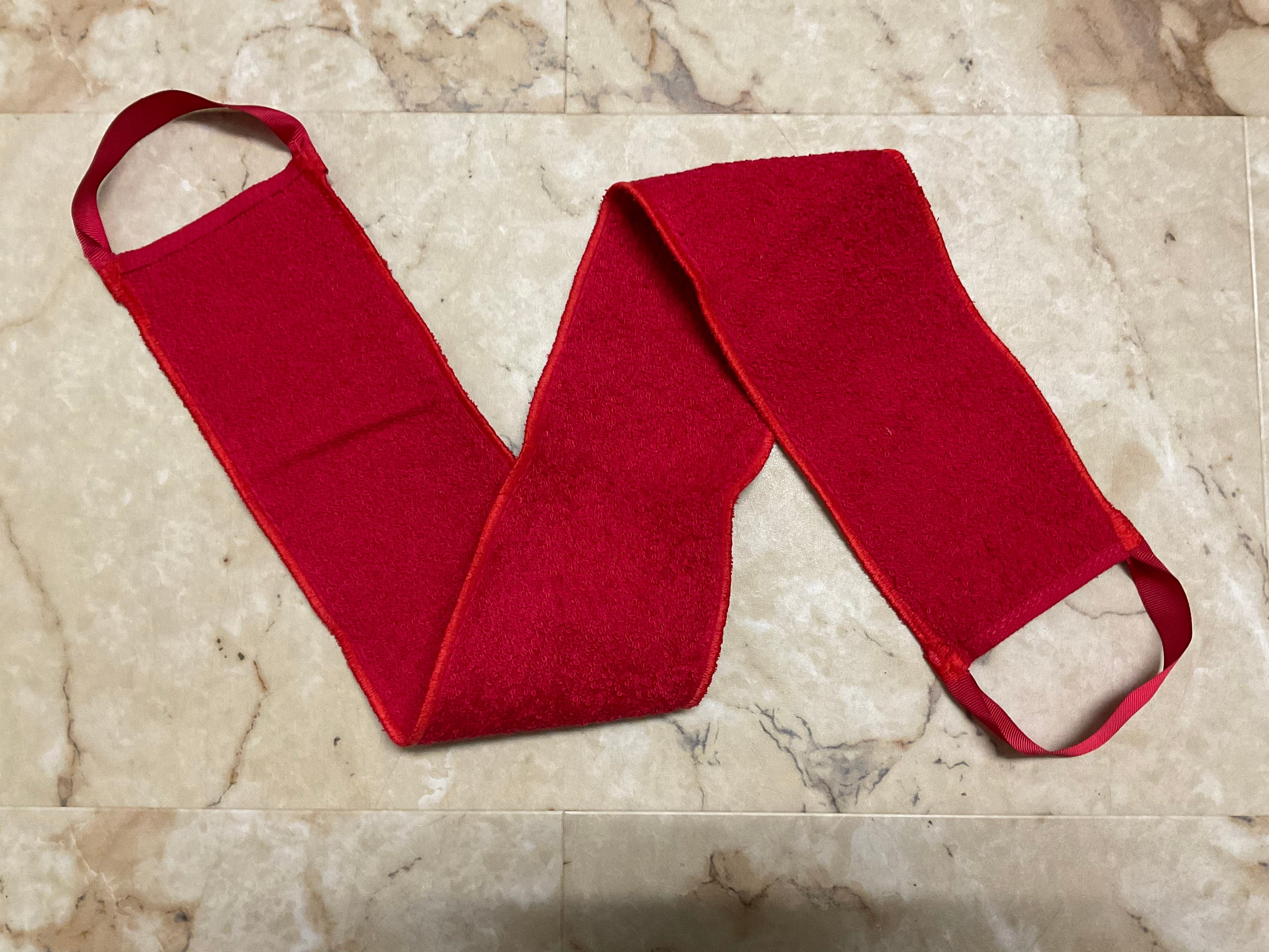 Terry Cloth Back Scrubber With Handles, 31” Long Back Cotton Washcloth ...